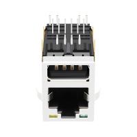 China LPJU3836AHNL RJ45 Magjack with Single USB 1000 Base-T Tab Up Green/Yellow Leds for sale