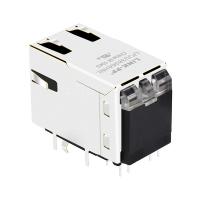 China RU3-ST-0006 Compatible LINK-PP LPJU3836AHNL RJ45 Magjack with Single USB 1000 Base-T Tab Up Green/Yellow Leds for sale