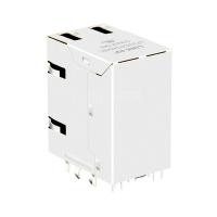 China LPJU4203A64NL 1000 Base-T RJ45 Mag jack With Dual USB Combo Tab Up Orange&Green/Yellow Leds for sale