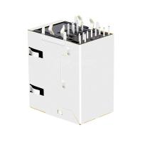 China Tyco 1840029-1 Compatible LPJU4203A64NL 1000 Base-T RJ45 Mag jack With Dual USB Combo Tab Up Orange&Green/Yellow Leds for sale