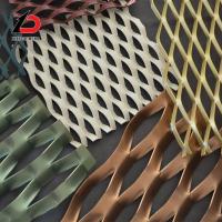 China Decorative Aluminum Expanded Metal Mesh 0.5-3.0mm Thickness with Hot-Galvanized Golden Silver Black Copper Finish for sale