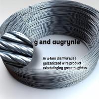 China 4mm Galvanized Steel Wire with 350g/sqm Zinc Coating - High Corrosion Resistance for Construction & Industrial Use for sale