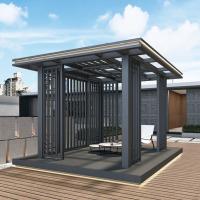 China Chinese Style Gazebo Aluminum Alloy Pergola Gazebo Free Standing With LED Lights for sale