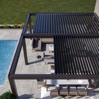 China Backyard Dining Area Aluminum Patio Pergola Adjustable Shade Included for sale