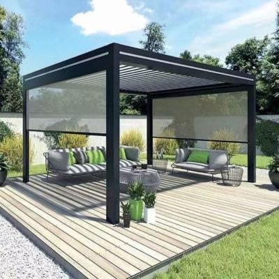 China Premium Aluminum Louvered Pergolas Built-in Gutter System for sale