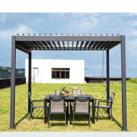 China Aluminum Louvered Pergola Covered With Motorized Louvered Roof for sale