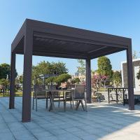 China Motorized Louvered Pergola  Hardtop Gazebo Aluminum Louvered Pergola for sale
