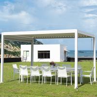 China Aluminum Louvered Pergola Covered With Motorized Louvered Roof for sale