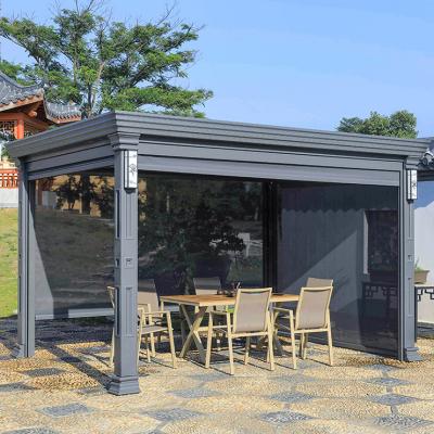 China Long-Lasting Silver Aluminum Outdoor Pergola For Outdoor Setting for sale