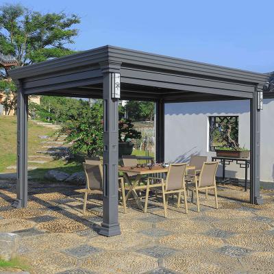 China Rainproof Aluminum Louvered Pergola   Garden Landscape Pergola Roof for sale