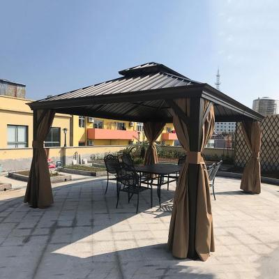 China Polycarbonate Double-Roof Canopy Outdoor Hardtop Gazebo  Gazebo Canopy for sale