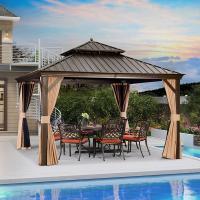 China Outdoor Hardtop Gazebo Galvanized Steel Canopy  Outdoor Aluminum Gazebo for sale