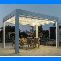China Waterproof outdoor bioclimatic awning rain protection Luxury modern electric pergola aluminum louver pavilion for sale