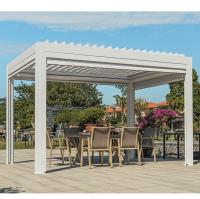 China Outdoor Aluminum Patio Pergola Garden Leisure European Aluminum Louvered Pergola for sale