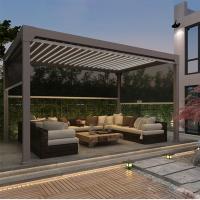 China Aluminum Gazebo  Electric Louvered  Aluminum Patio Pergola  Hardtop Gazebo for sale