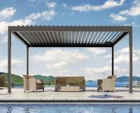 China Customized Pavilion Louvered Pergola Electric Waterproof Aluminium Gazebo for sale