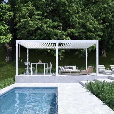 China Outdoor Louvered Pergola With Adjustable Aluminum Rainproof Roof  Luxury Pergola for sale