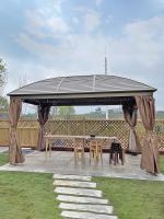 China Gazebo With Galvanized Steel Roof And Aluminum Frame Outdoor Hardtop Gazebo for sale