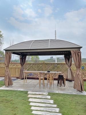 China Gazebo With Galvanized Steel Roof And Aluminum Frame Outdoor Hardtop Gazebo for sale