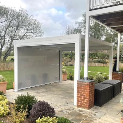China Motorized Louvered Pergola  Hardtop Gazebo Aluminum Louvered Pergola for sale