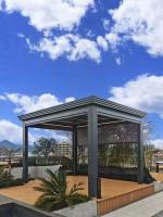 China Ultra Silver Aluminum Louvered Pergola With Snow Loading 60-80cm Closed During The Day for sale
