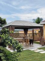 China Aluminum Gazebo With Galvanized Steel Double Roof Outdoor Hardtop Gazebo for sale