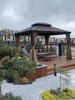 China Gazebo Double Tiered Patio Gazebo With Ceiling Hook And Netting for sale