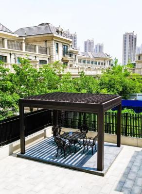 China Aluminum Louvered Pergola Metal Pergola With Retractable Roof Louvered Pergola for sale