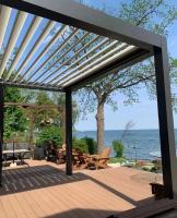 China Newly designed environmental protection modern pavilion waterproof aluminum pergola for sale