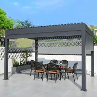 China Electric Smart Aluminum Louvered Pergola with Safe Stable and Durable Material for sale