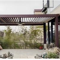 China Backyard Dining Area Aluminum Patio Pergola Adjustable Shade Included for sale