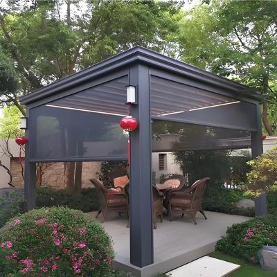 China Easy Assembly And Flat Roof Style Aluminum Patio Pergola For Building An Outdoor Pavilion for sale