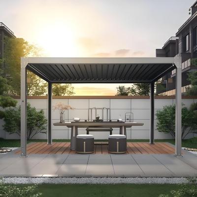 China Elevate Your Outdoor Space With Adjustable Louvered Aluminum Pergolas for sale