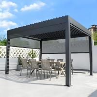 China Commercial-Grade Shade Solution | Metal Pergola with Retractable Roof for sale