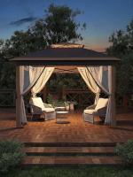 China Aluminum Patio Pergola Rust Resistance Long-Lasting UV-Resistant Polycarbonate Roof Custom Sizes for sale