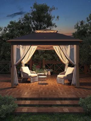 China Aluminum Patio Pergola Rust Resistance Long-Lasting UV-Resistant Polycarbonate Roof Custom Sizes for sale