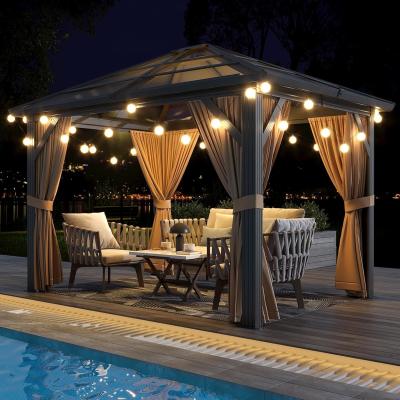 China 6063-T5 Aluminum Hardtop Gazebos For Commercial And Residential Projects for sale