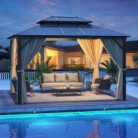 China 6063-T5 Aluminum Hardtop Gazebos For Commercial And Residential Projects for sale