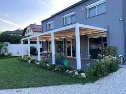 China Weatherproof Comfort + Modern Design | Metal Pergola with Retractable Roof for sale