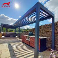 China Waterproof Motorized Aluminum Retractable Pergola with 6063-T5 Aluminum Alloy Louvered Roof for sale