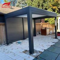 China Waterproof Motorized Louvered Pergola with 6063-T5 Aluminum Alloy Bioclimatic Retractable Roof for sale