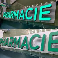 China Custom Stainless Steel LED Frontlit Sign 304 316 Business Illuminated Sign for sale