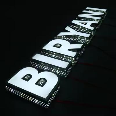 China Custom LED Frontlit Sign Stainless Steel Acrylic Weather Proof 12V 20A for sale