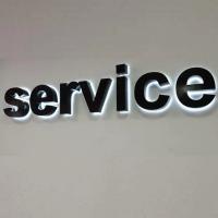 China Custom Waterproof Stainless Steel LED Backlit Sign 12V 20A Long Life for sale