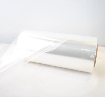 China Transparent POF Heat Shrinkable Wrapping Centerfold Polyolefin Shrink Film Roll For Chocolate for sale