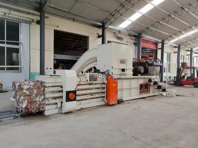 China 200T Pressure Adjustable Horizontal Paper Baler  High Low Pressure Hydraulic System for sale