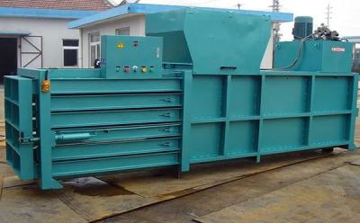 China Horizontal Paper Hydraulic Press Straw Baler Machine Adjustable Bale Density for sale