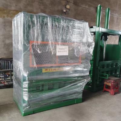 China Semi Auto Cardboard Baler Machine With PLC Touch Screen Control And Conveyor Feeding System for sale