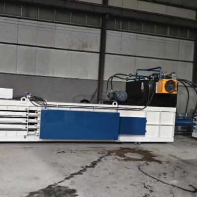 China Waste Horizontal Baler Machine 100% Automatic Operation Cycle Conveyor Belt Auto Feeding for sale