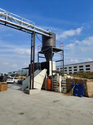 China Vertical Waste Paper Baling Press Machine 20-80 Tons Compression Force And Side Door For Easy Bale Ejection for sale